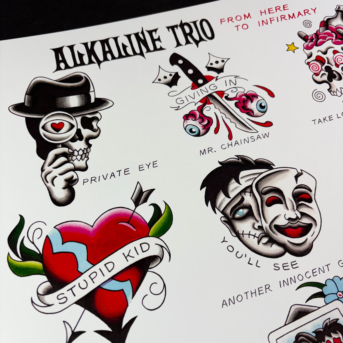 Alkaline Trio Tattoo Flash | From Here to Infirmary – Jared Gaines Art