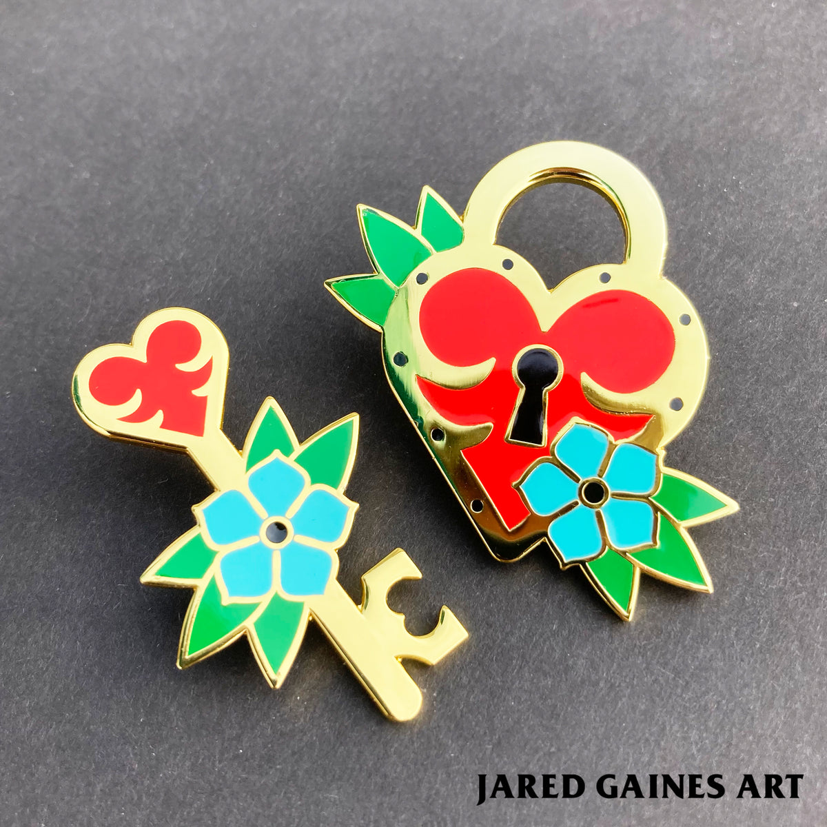 Heart Lock and Key Set – Jared Gaines Art